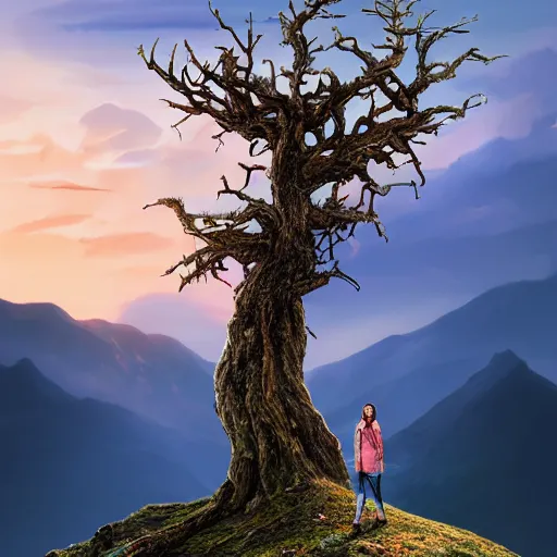 anya forger standing near a beautiful landscape, | Stable Diffusion ...