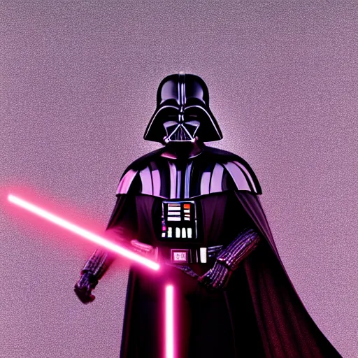 darth vader in pink metallic armour, photoreal, still | Stable ...
