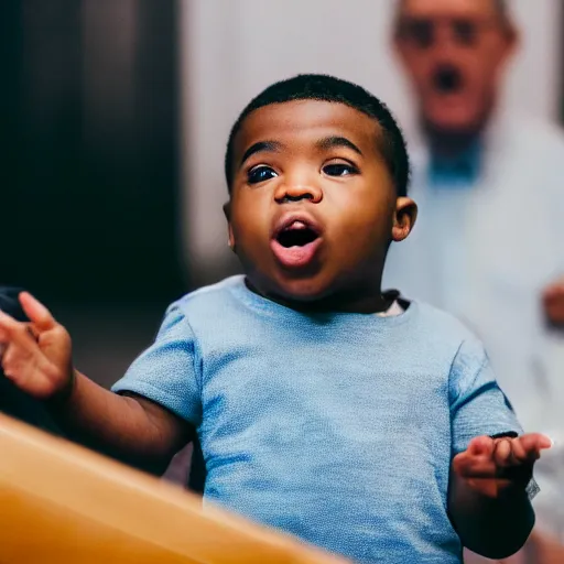 cinematic still of Lil Baby preaching at a Baptist | Stable Diffusion ...
