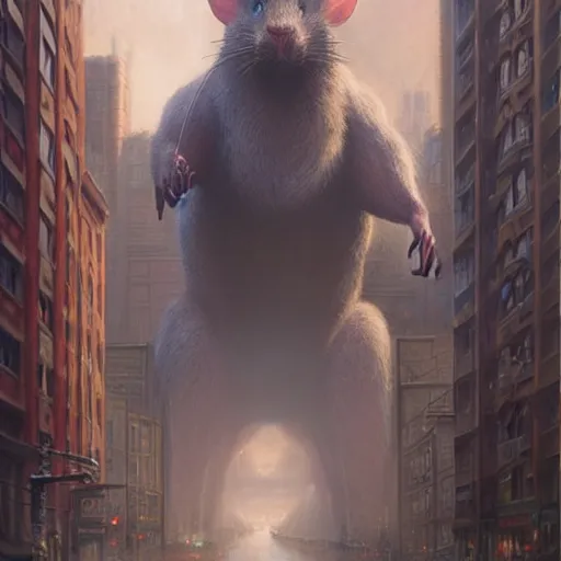 Colossal Rat in a city, trending on artstation, ultra | Stable ...