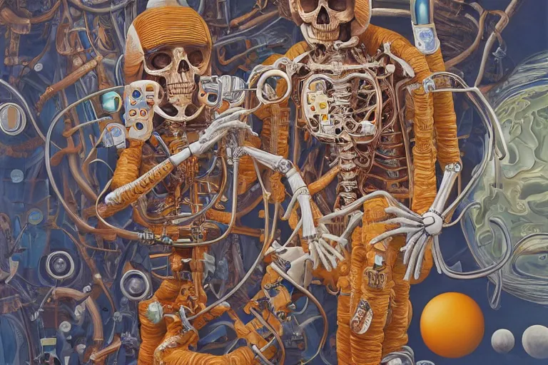 astronaut skeleton by james jean and salvador dali and | Stable ...