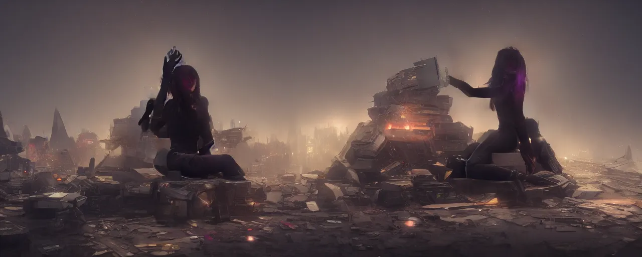 Dystopian future princess, sit upon a thrown of | Stable Diffusion ...