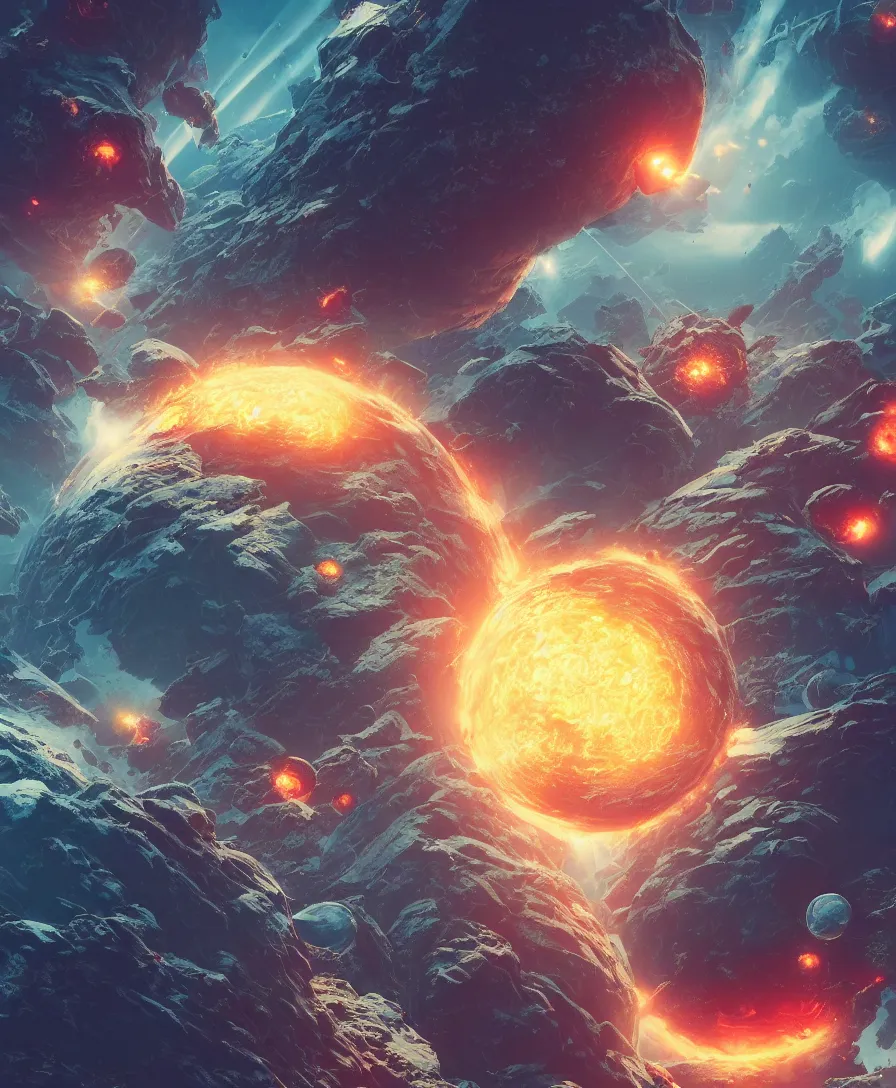 isometric view planet exploding, art by greg | Stable Diffusion | OpenArt