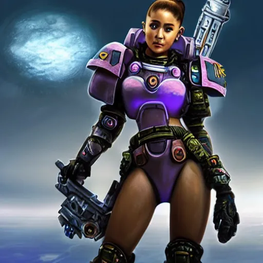 ariana grande in starcraft 2 as a space marine | Stable Diffusion | OpenArt