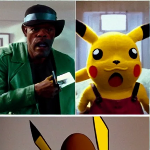 Samuel L. Jackson dressed up as Pikachu, Pulp Fiction | Stable ...
