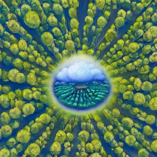 Aerial view of A beautiful, gigantic, 1000-foot-tall | Stable Diffusion ...