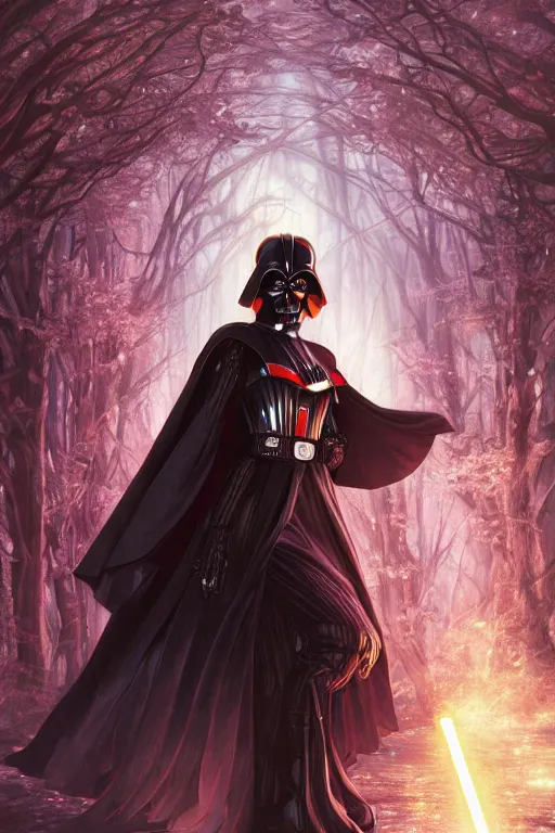 anime key visual of a beautiful young female darth | Stable Diffusion