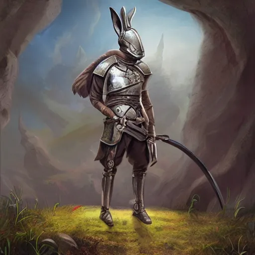 bunny with helmet and sword, fantasy art, matte | Stable Diffusion ...