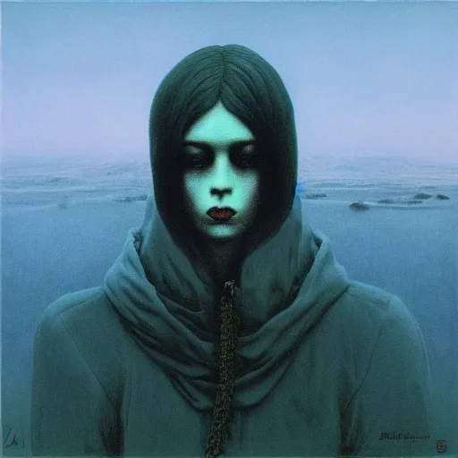 bladee album cover made by zdzislaw beksiński | Stable Diffusion