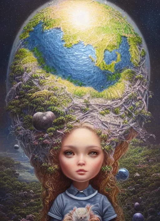 highly detailed portrait of planet earth, unreal | Stable Diffusion ...
