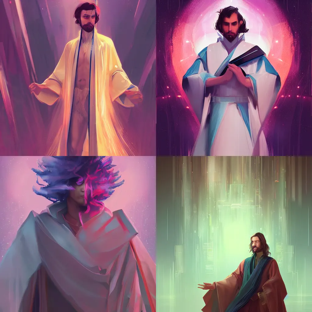Futuristic royal prince, flowing robes, synthwave, | Stable Diffusion ...