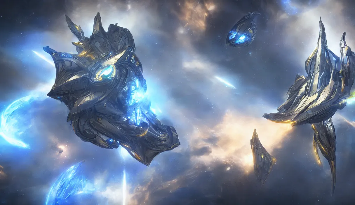 protoss spaceship beautiful art uhd 4 k, artstation, | Stable Diffusion ...