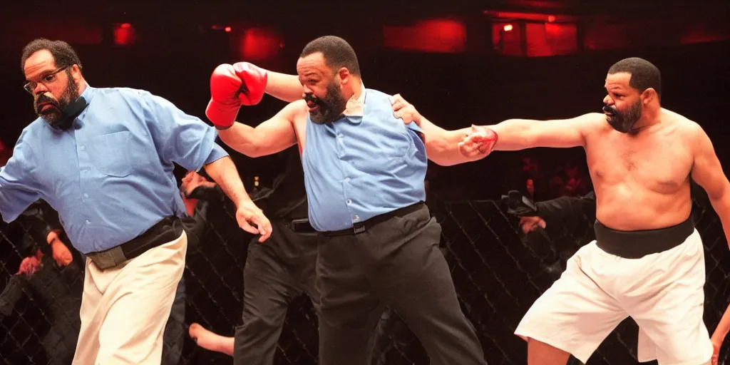 stephen mckinley henderson fighting jeffrey wright | Stable Diffusion