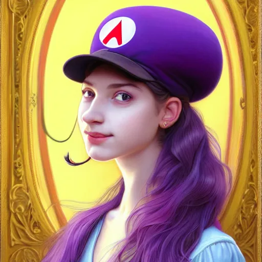 portrait of a young girl wearing a super mario hat, | Stable Diffusion ...