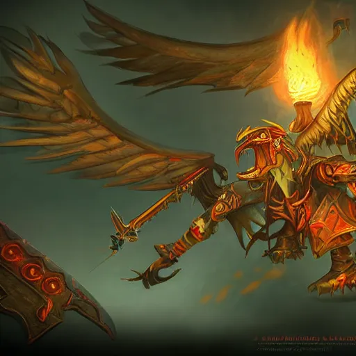 Runescape 3 Nex with spread wings, staring angrily, | Stable Diffusion