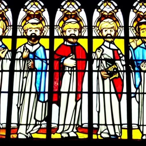 detailed stained glass window depicting the patron | Stable Diffusion | OpenArt