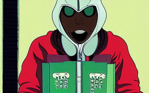 a still of the rapper MF DOOM in a studio ghibli | Stable Diffusion ...