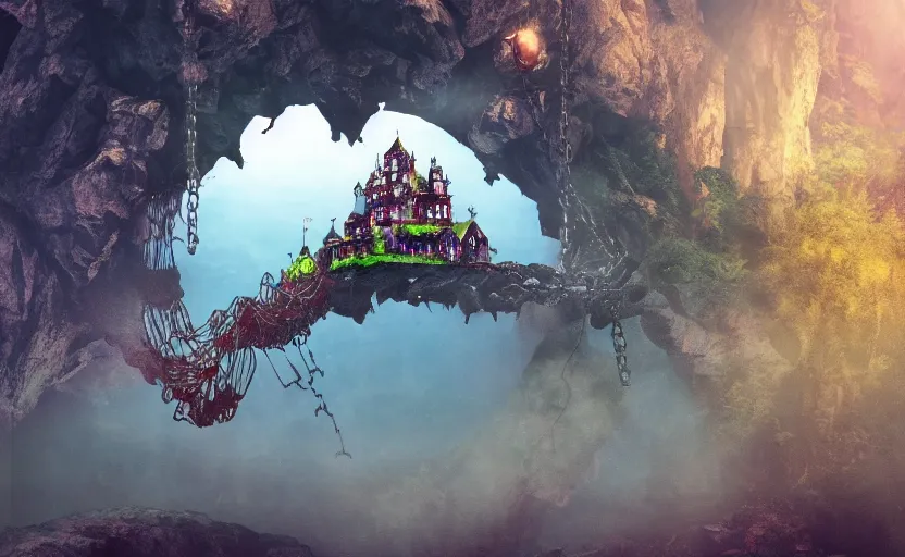 enchanted castle, hyper realistic cinematic view of | Stable Diffusion ...