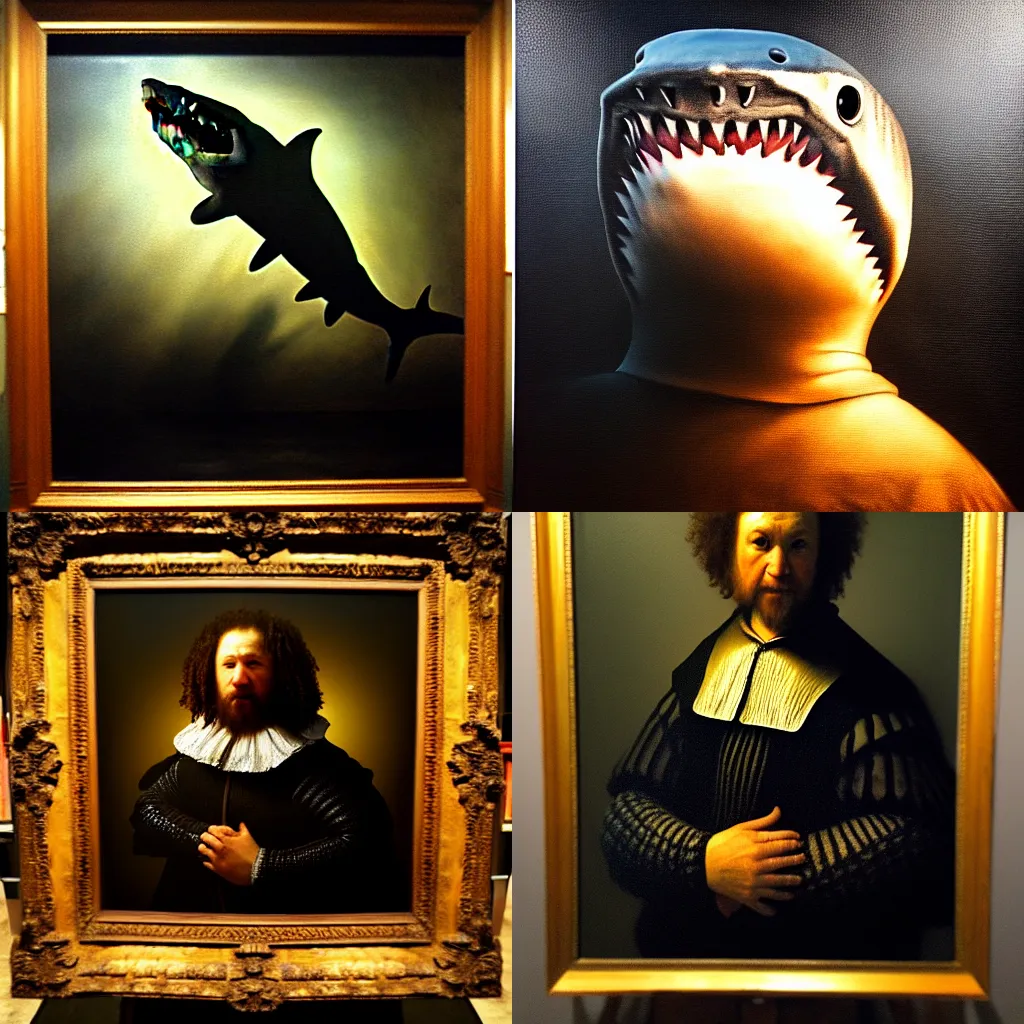 subject: oversized shark in medium shot backlight | Stable Diffusion