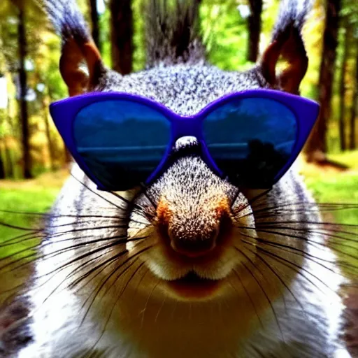 squirrel with sun glasses, low angle camera, award | Stable Diffusion ...