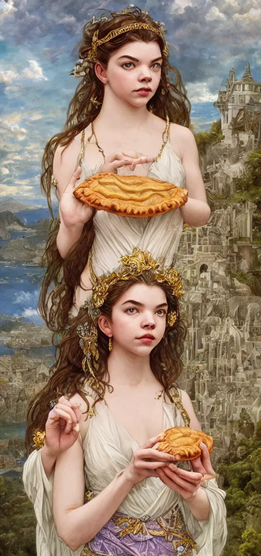 Anya Taylor Joy holding up an empanada with her hands | Stable ...