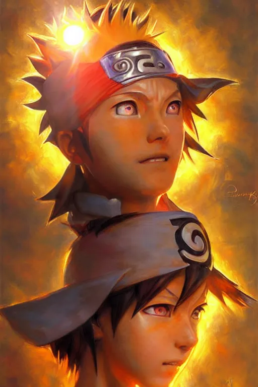 naruto sun lights, painting by daniel gerhartz, | Stable Diffusion ...