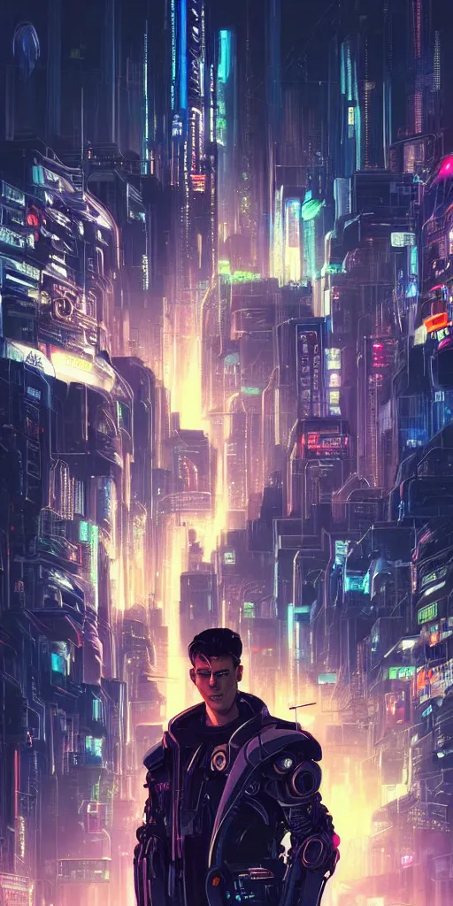 handsome, young man, cybernetic, cyberpunk, wires, | Stable Diffusion ...