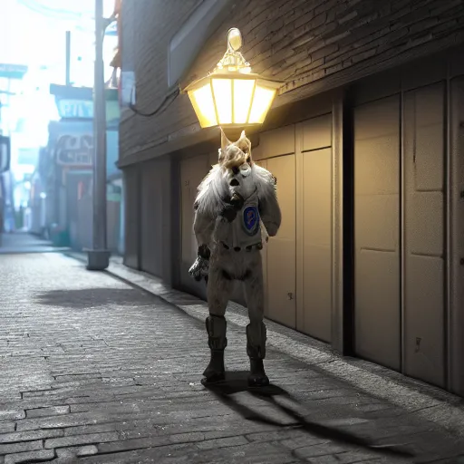 furry anthro 3d unreal engine render 4k police officer | Stable ...