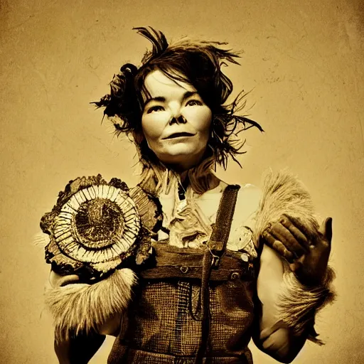 bjork in the old west, sepia tone, highly detailed, | Stable Diffusion