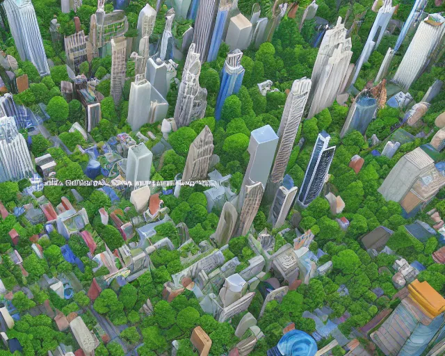 a wholesome animation key shot of an overgrown New | Stable Diffusion ...