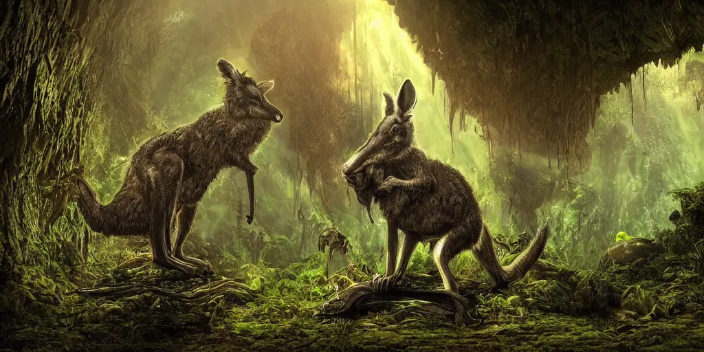 magnificent mechanical steampunk kangaroo looking | Stable Diffusion ...