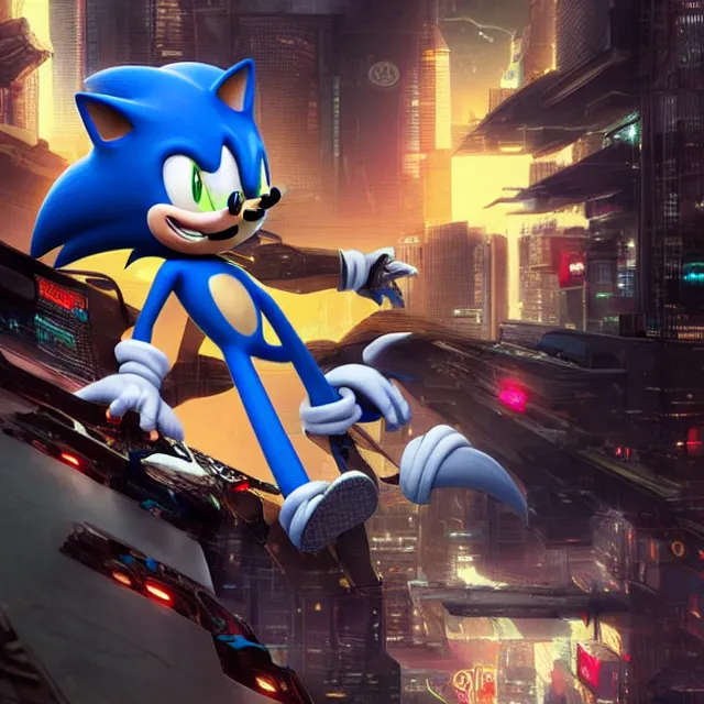 portrait of sonic the hegdehog playing videogames. | Stable Diffusion ...