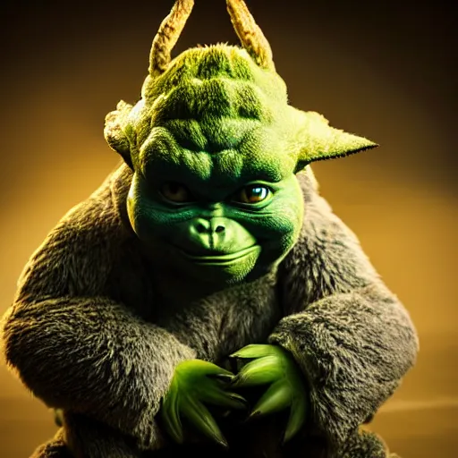 godzilla yoda donkey kong pikachu yeti chicken, highly | Stable ...