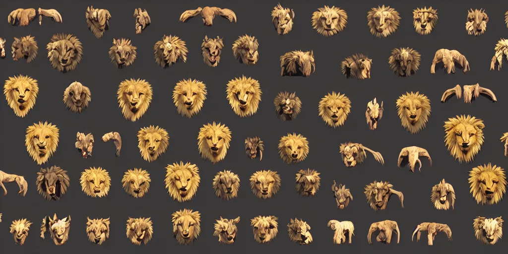 animal masks by disney concept artists, blunt borders, | Stable ...