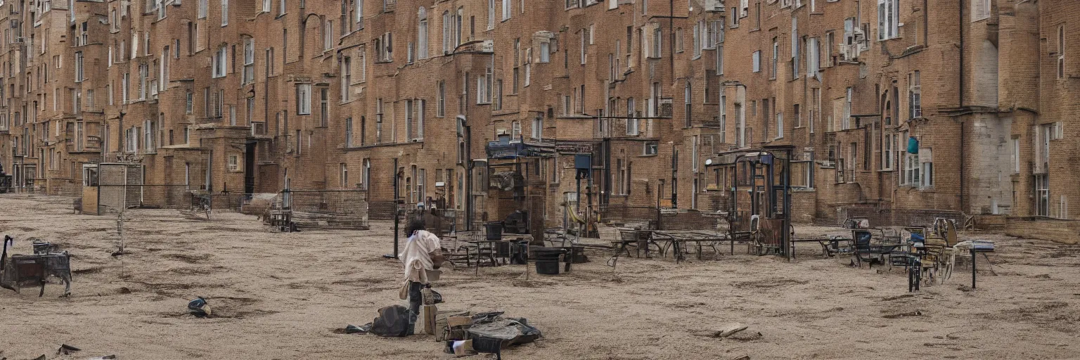 london in a drought, covered with sand and corroding | Stable Diffusion ...