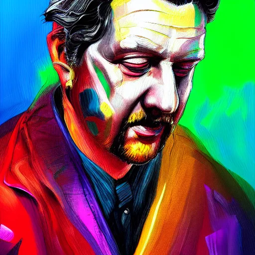 a vibrant painting, portrait of Erik Erikson, disco | Stable Diffusion ...