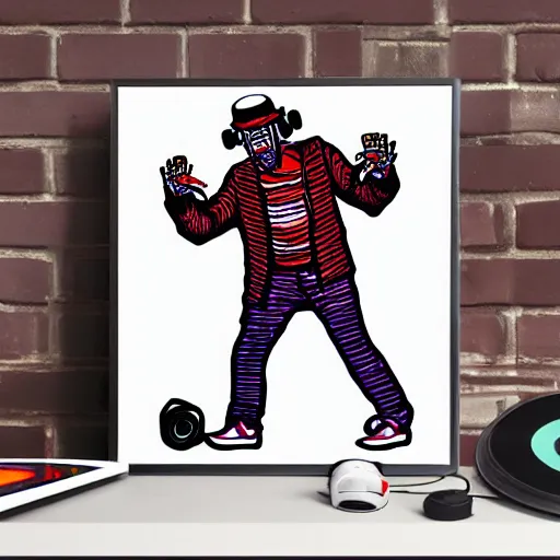 svg sticker of a Pop-Wonder Freddy-Krueger at a rave, | Stable ...