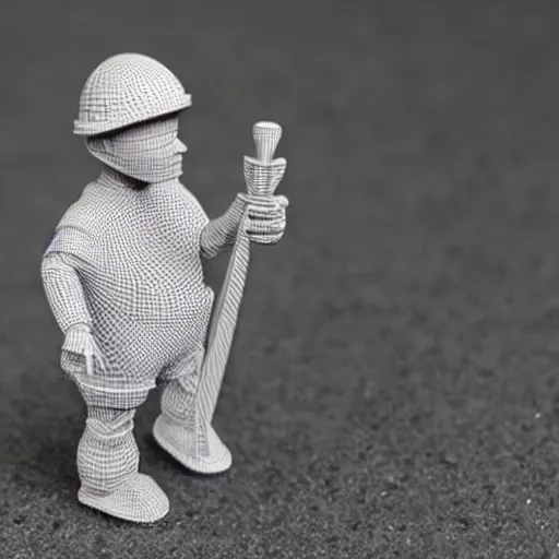 3 d printed miniature figure photography realistic, | Stable Diffusion ...