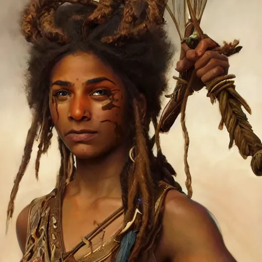 a strong, dark-skinned mesopotamian young archer girl | Stable Diffusion