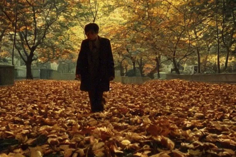 a beautiful 7 0 mm still of falling autumn leaves, | Stable Diffusion ...