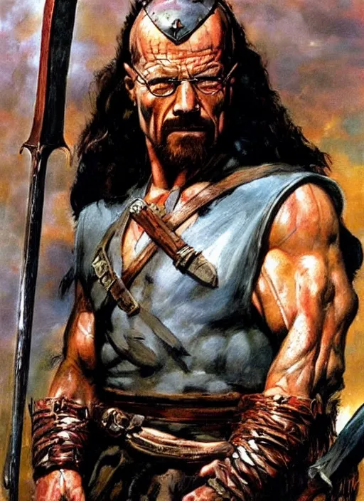 portrait of walter white as conan the barbarian by | Stable Diffusion | OpenArt