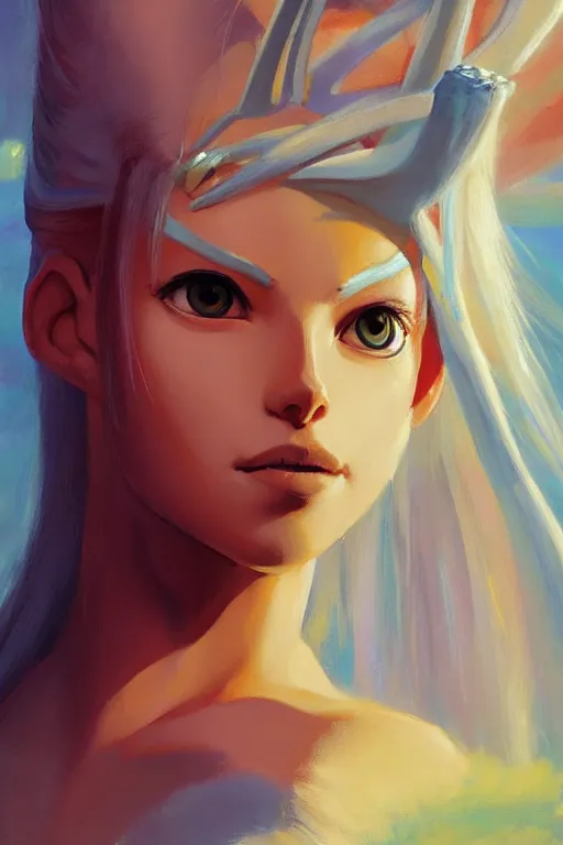 very beautiful oil painting of princess kida as aeon | Stable Diffusion ...