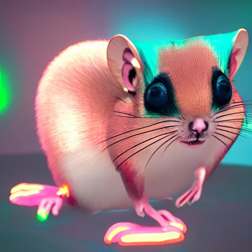 neon fluorescent, iridescent cute southern flying | Stable Diffusion ...