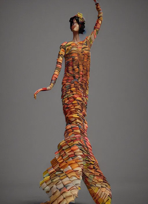 an anthromorphic beautiful snake woman wearing pleated | Stable ...