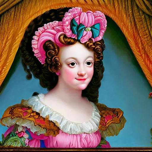 baroque rococo painting The Pretty Princess of Cake | Stable Diffusion ...