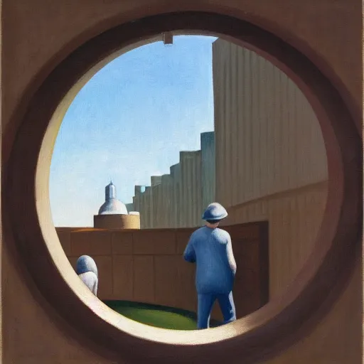 first - person view of a start concrete maze with | Stable Diffusion ...