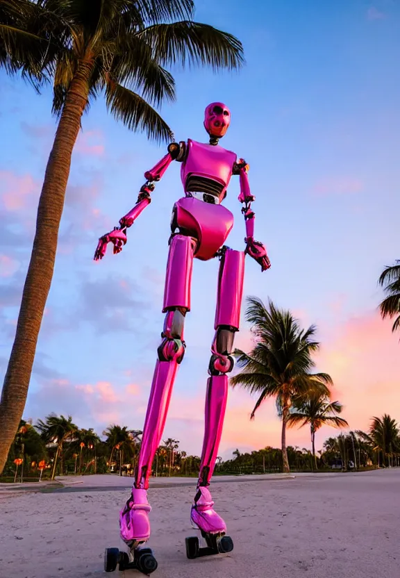 a vibrant photograph of a tall, pink, slender, | Stable Diffusion | OpenArt