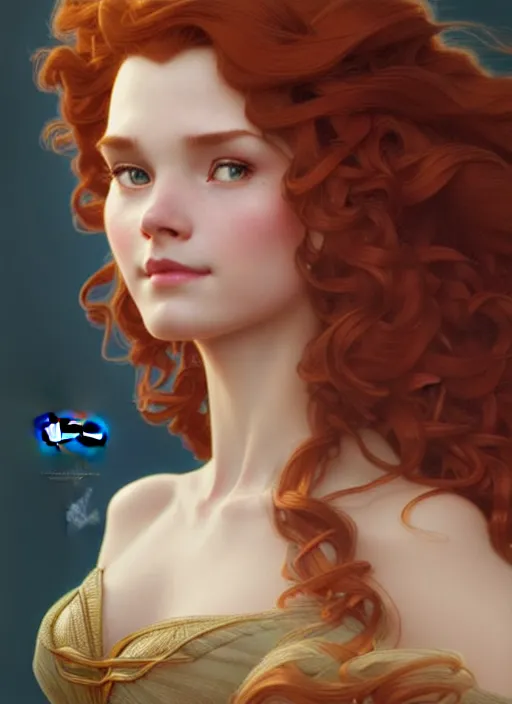 portrait of disney merida, intricate, elegant, highly | Stable ...