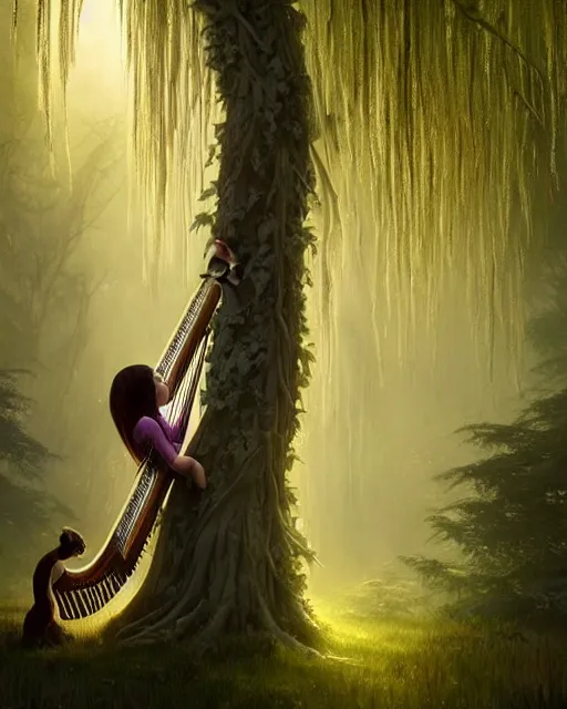 highly detailed surreal vfx portrait of a cursed harp | Stable Diffusion | OpenArt