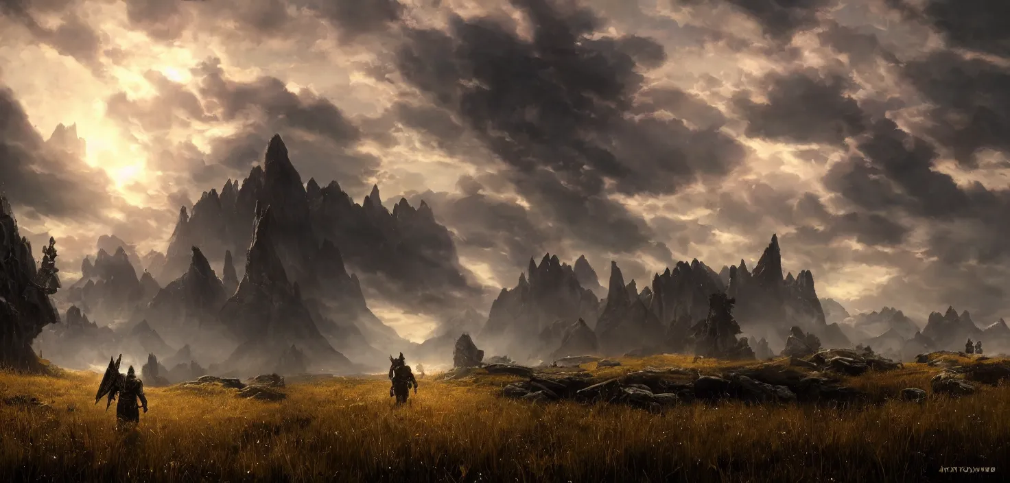 the fabulous world of skyrim, cinematic view, epic | Stable Diffusion ...